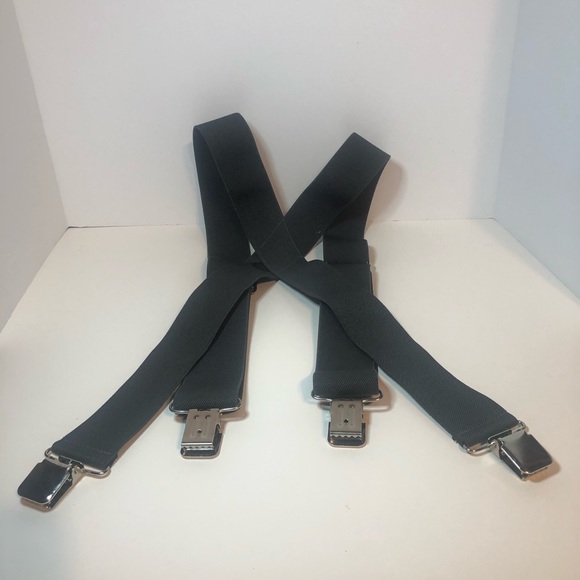 Welch | Accessories | Welch Mfg Co Wide Black Suspenders With Clasps ...